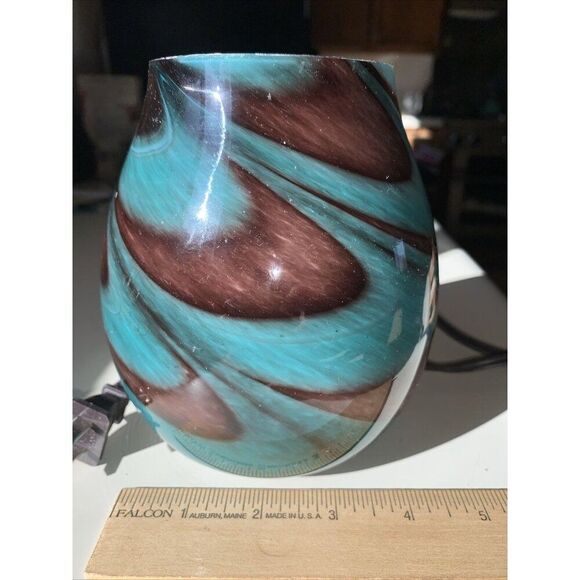 Accents | Intertek Retro Circulated Orb Tear Drop Swirl Turquoise Burnt ...